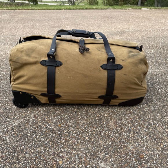 Filson | Bags | Filson Tan Twill Rolling Duffel Bag Large | Poshmark